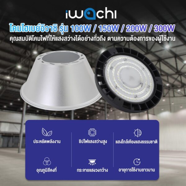 โคมไฮเบย์ LED IWACHI LIGHT 200W - DN-LIGHTING ออกแบบตกแต่งแสงไฟ มืออาชีพ