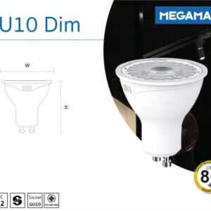 หลอดไฟ LED MEGAMAN GU 10 Dim 7W - DN-LIGHTING ออกแบบตกแต่งแสงไฟ มืออาชีพ